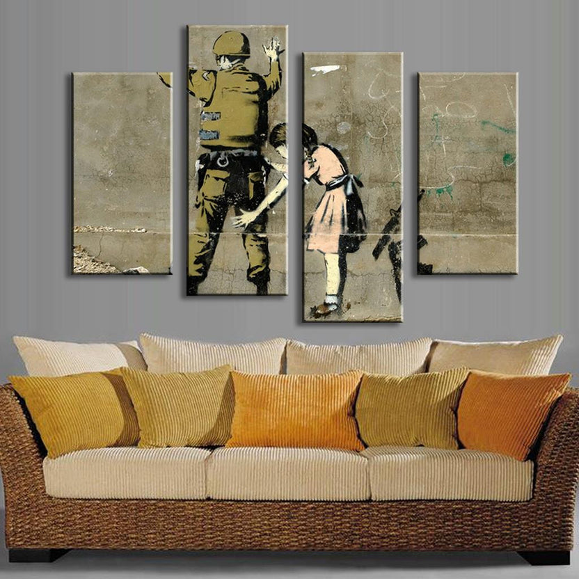 Anti War Banksy Canvas Print | Multi Panel Wall Art | BigWallPrints.com