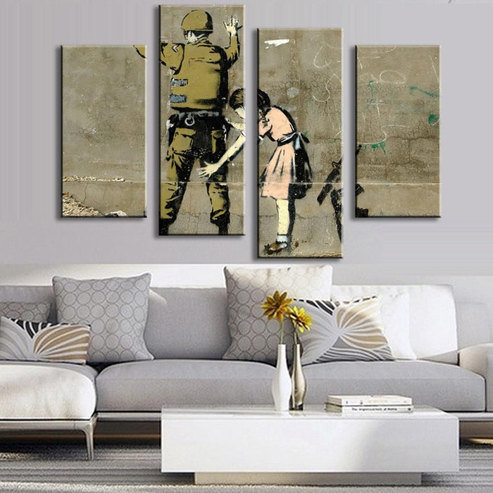 Anti War Banksy Canvas Print | Multi Panel Wall Art | BigWallPrints.com