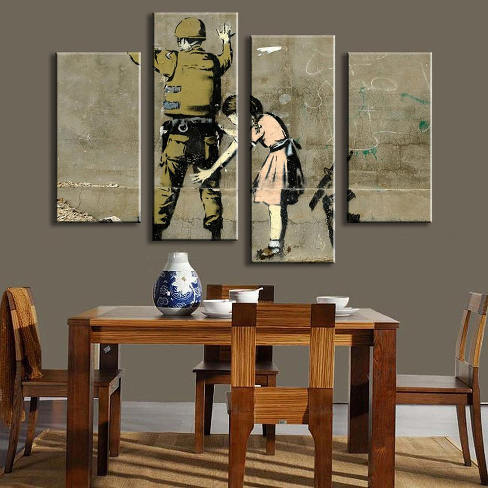 Anti War Banksy Canvas Print | Multi Panel Wall Art | BigWallPrints.com