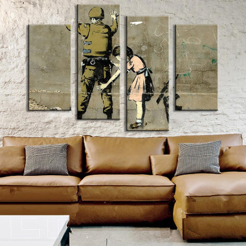 Anti War Banksy Canvas Print | Multi Panel Wall Art | BigWallPrints.com