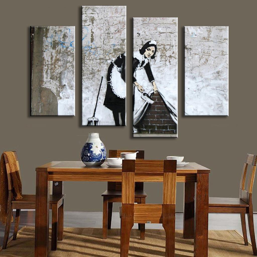 Banksy Maid | BigWallPrints.com